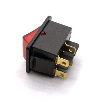 6A 250V SPDT ON-OFF Rocker Switch With Light - Rytronics.in