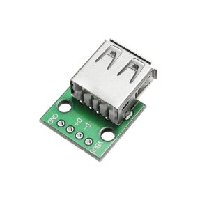 USB Type-B Female Head To DIP 4 Pin Breakout PCB Module - Rytronics.in